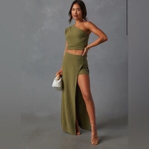 Vici | Skirts | Vici Mariam Linen Blend Slit Maxi Skort | Poshmark